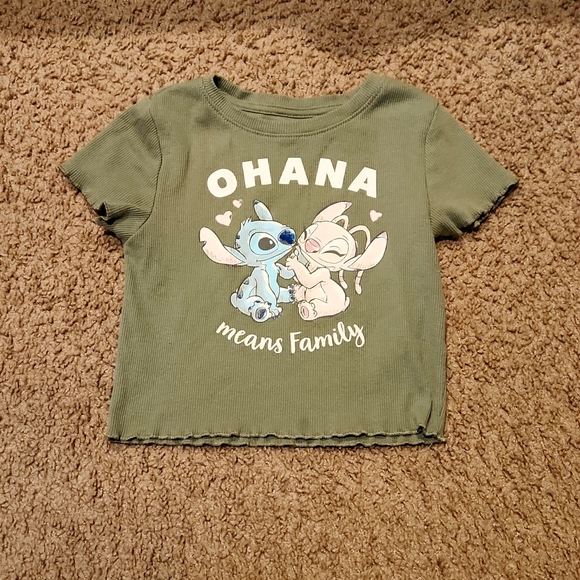 Disney | Shirts & Tops | Cute Stitch And Angel Crop Top Like Shirt ...